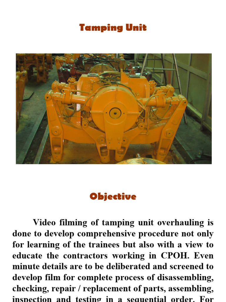 Tamping Unit | PDF | Bearing (Mechanical) | Screw