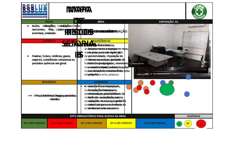 Mapa de risco setorial - Almoxarifado | PDF | Natureza