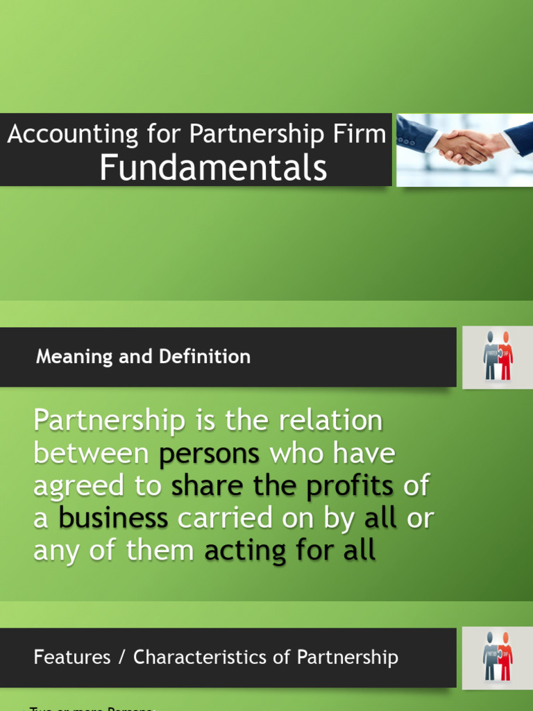 Partnership Fundamentals.pptx | PDF | Partnership | Debits And Credits