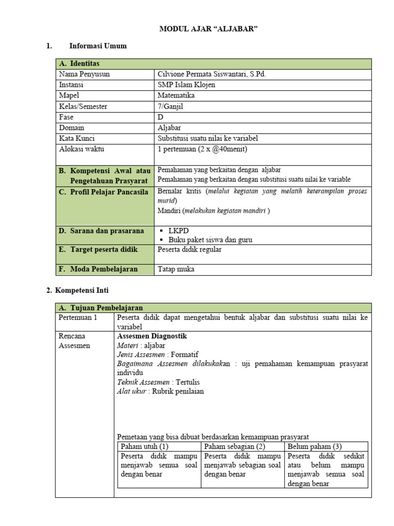 Modul Ajar Literasi | PDF | Karier & Perkembangan | Sains & Matematika