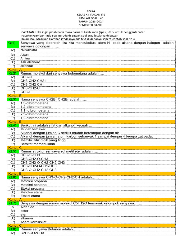 Soal CBT Fisika Kelas 12 Semester 2 | PDF