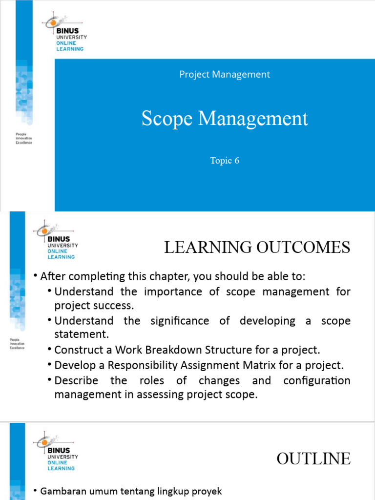 PPT06 - Scope Management | PDF | Business