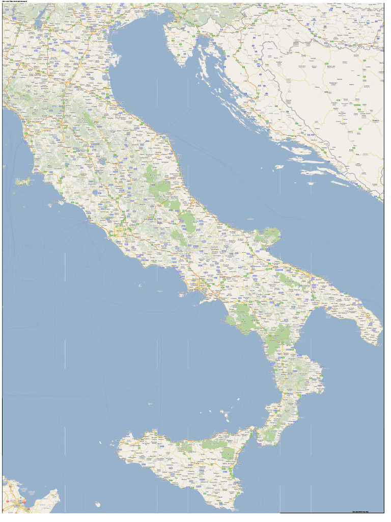 Google Maps Printing Etelä Italia | PDF
