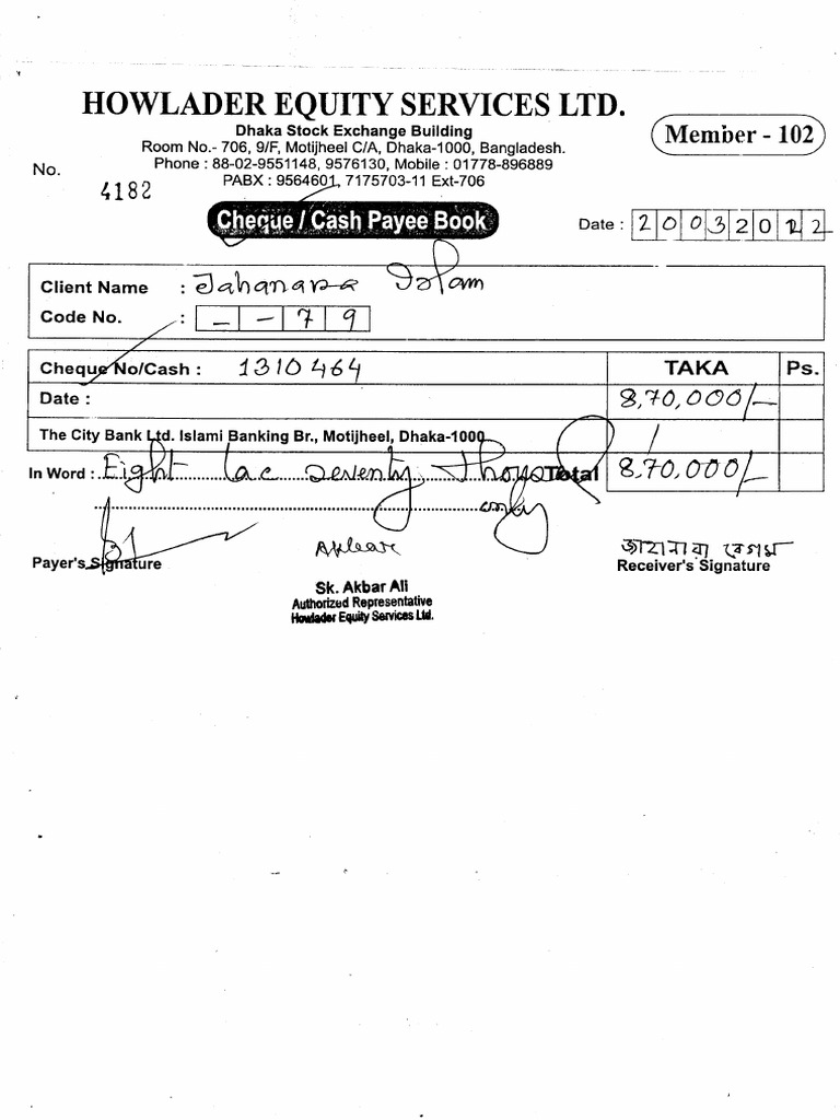 Cheque in Transit | PDF