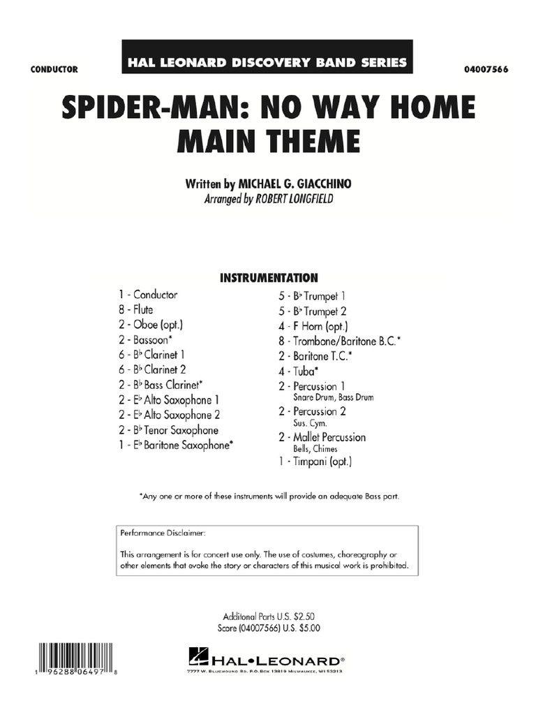 Spiderman Partitura | PDF