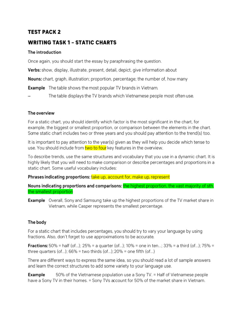 Static Chart Writing Task Guide | PDF | Video Games