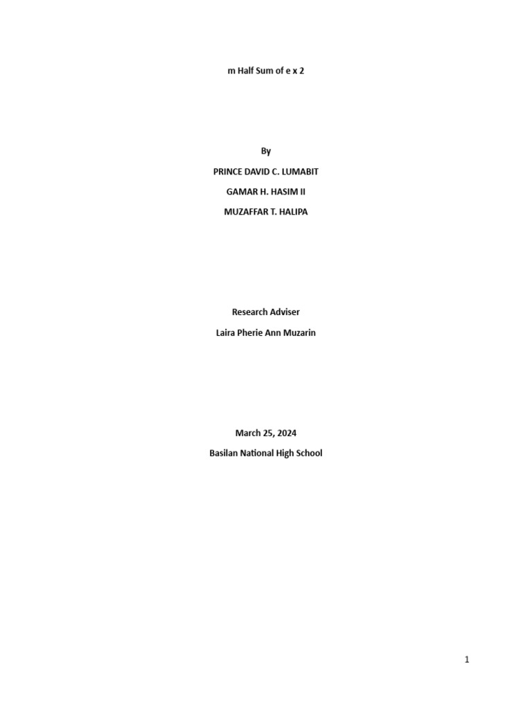 Half Sum of Consecutive Integers | PDF | Numbers | Integer