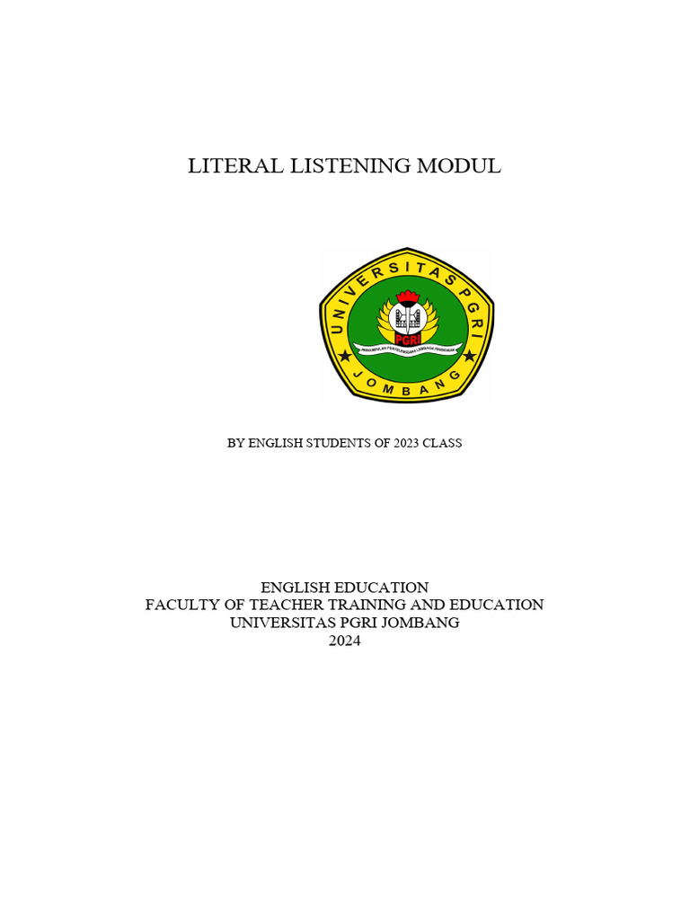 Template Modul Literal Listening Group 3 | PDF | Libraries | Academic ...