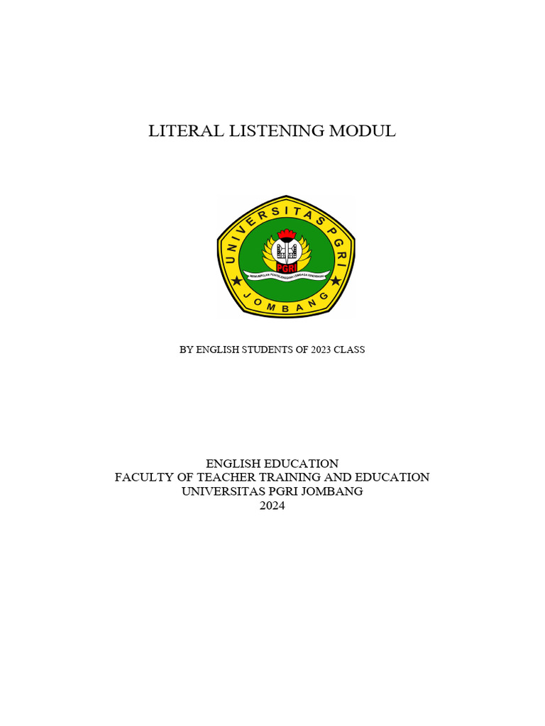 Template Modul Literal Listening Group5 | PDF | Libraries | Academic Journal