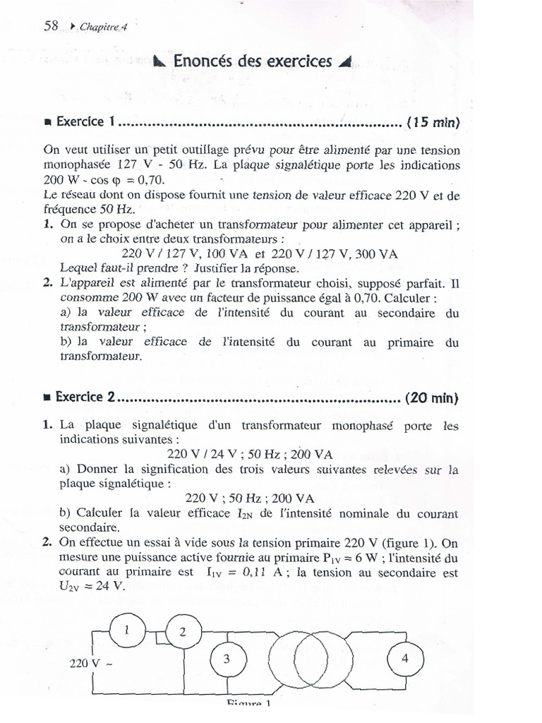 TD Transformateur Monophasé 2 | PDF