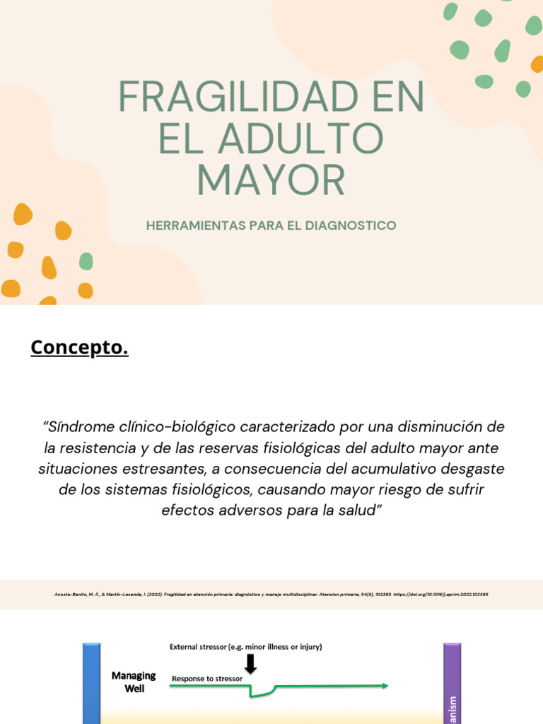 FragIlIdaD EN EL ADULTO MAYOR | PDF | Medicine | Gerontology