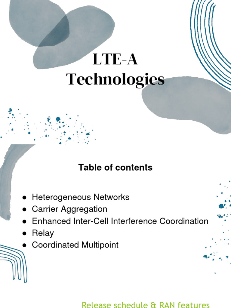 LTE-A Technologies-update | PDF | High Speed Packet Access | Lte Advanced
