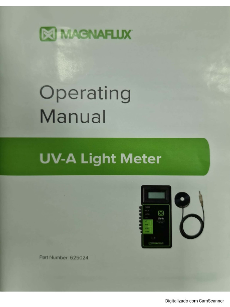 Manual Operating - UV-A Light Meter | PDF