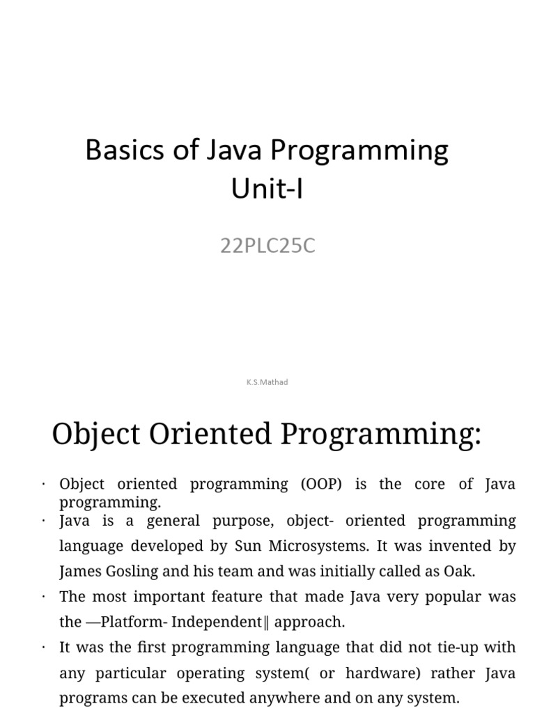 Unit-I | PDF | Data Type | Class (Computer Programming)