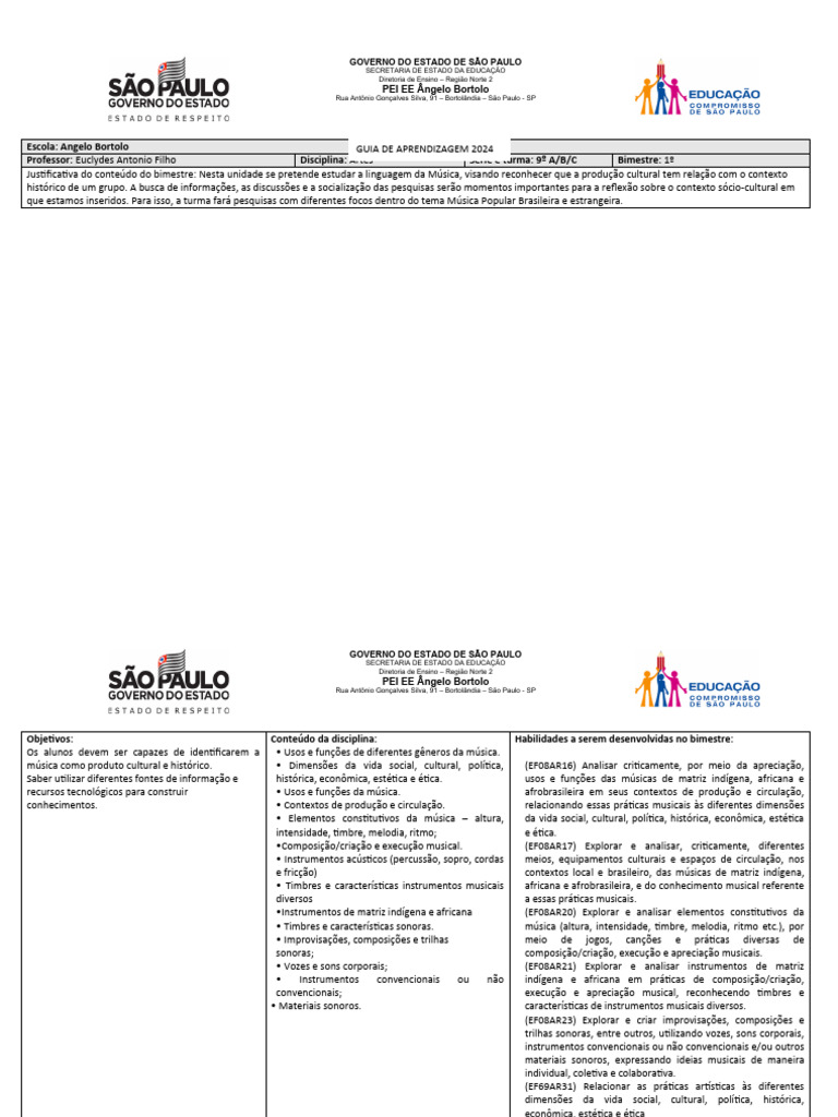 9º Anos - ARTE - GUIA DE APRENDIZAGEM - 1 BIMESTRE | PDF | Sociologia ...