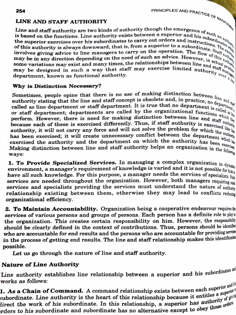 Line vs. Staff Authority Explained | PDF