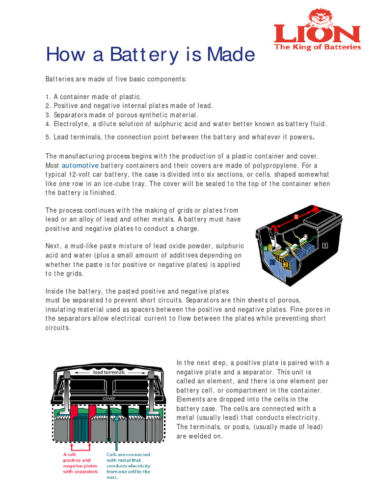 How A Battery Is Made | PDF | Battery (Electricity) | Physical Sciences