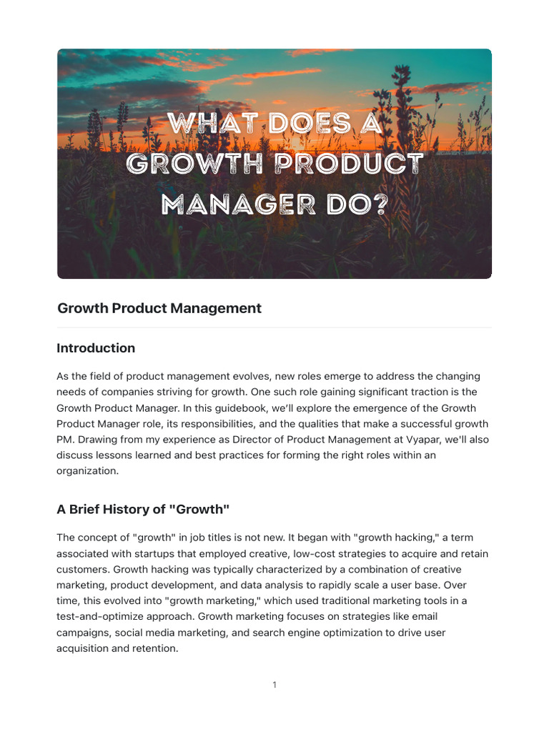 Growth Product Management | PDF | Marketing | Analytics
