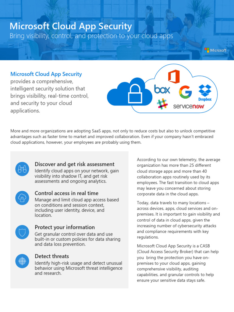 Cloud App Security Datasheet | PDF | Cloud Computing | Security