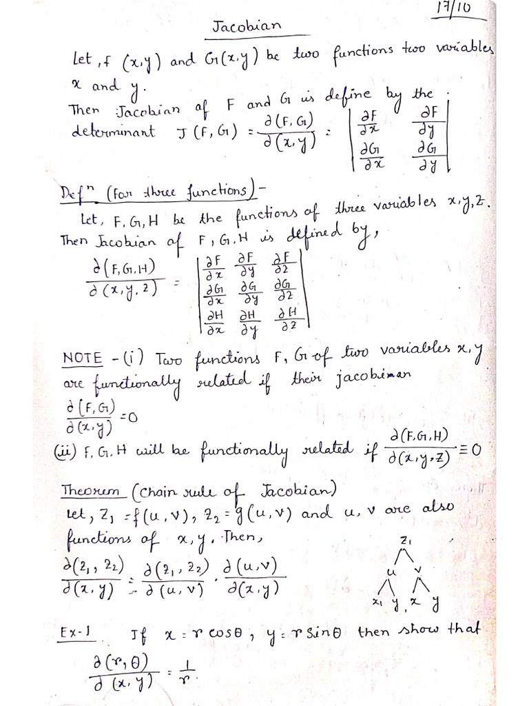 Jacobian & Homogeneous Function | PDF