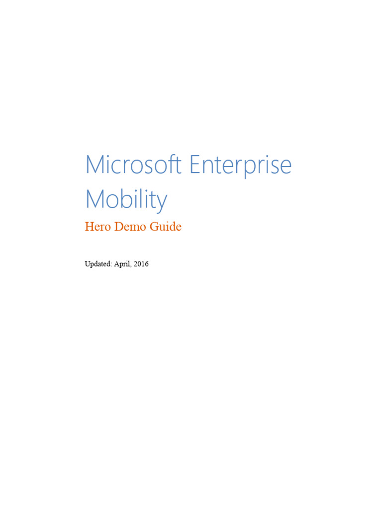 Enterprise Mobility with iPad Demo Guide | PDF | Mobile App | Microsoft ...