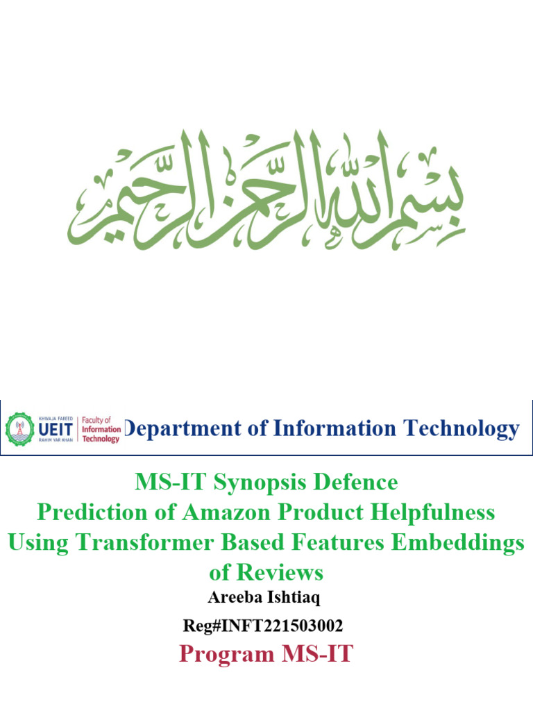 Areeba-MS-IT Thesis Defence | PDF | Machine Learning | Cross Validation ...