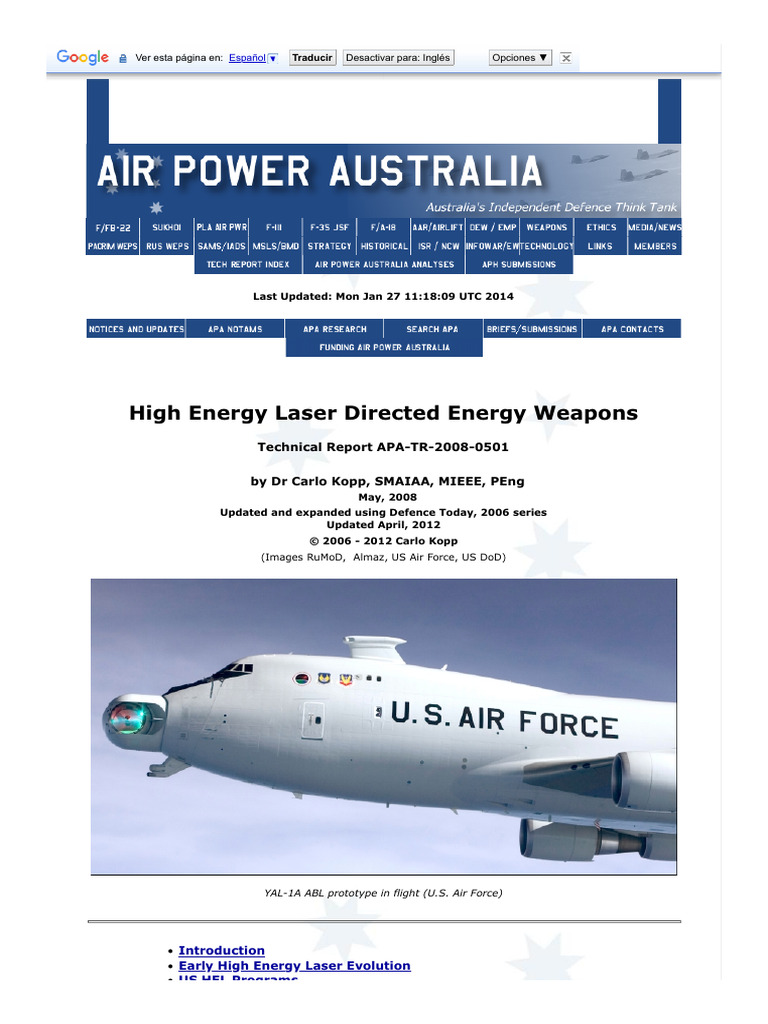 High Energy Laser Directed Energy Weapons | PDF | Laser | Electromagnetic Radiation