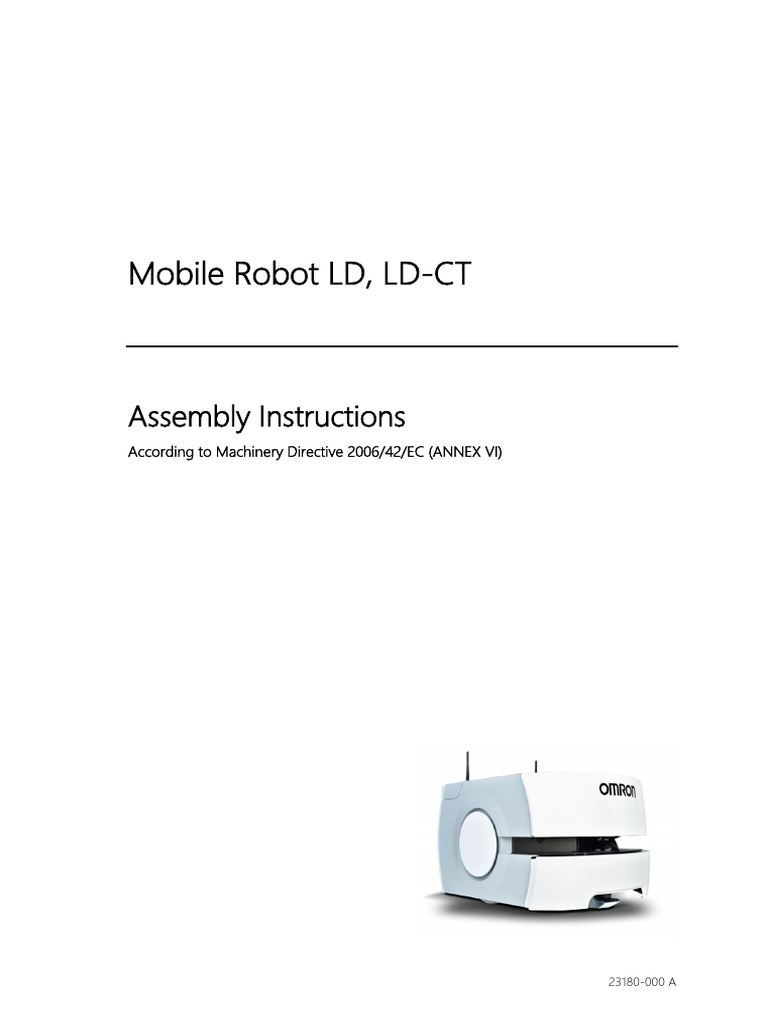 Mobile Robot Ld Ld Ct Assembly Instructions Instruction Manual En Pdf