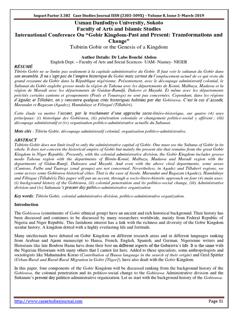 Usman Danfodiyo University Sokoto Facult | PDF