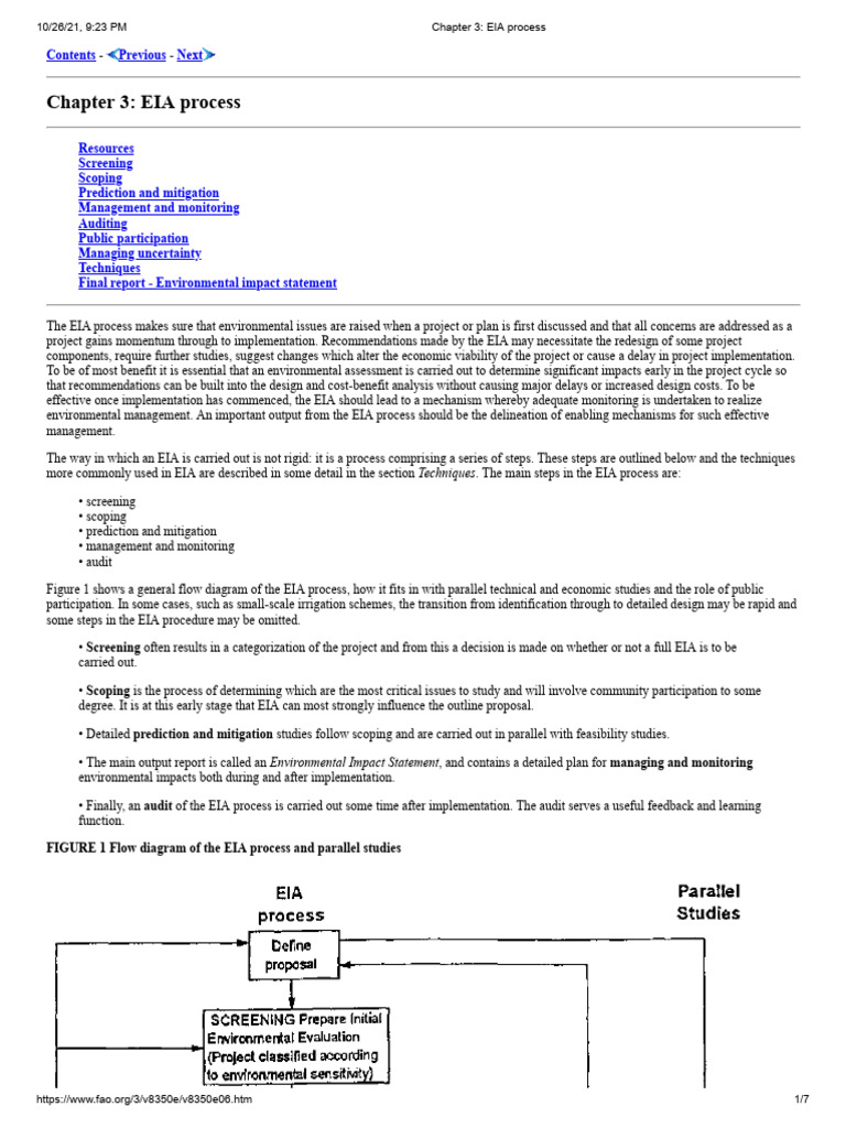 Chapter 3 - EIA Process | PDF | Environmental Impact Assessment | Uncertainty