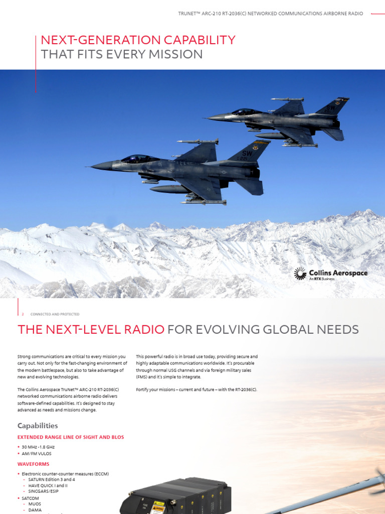 ARC-210 RT-2036(C) Airborne Radio Specs | PDF | Very High Frequency ...