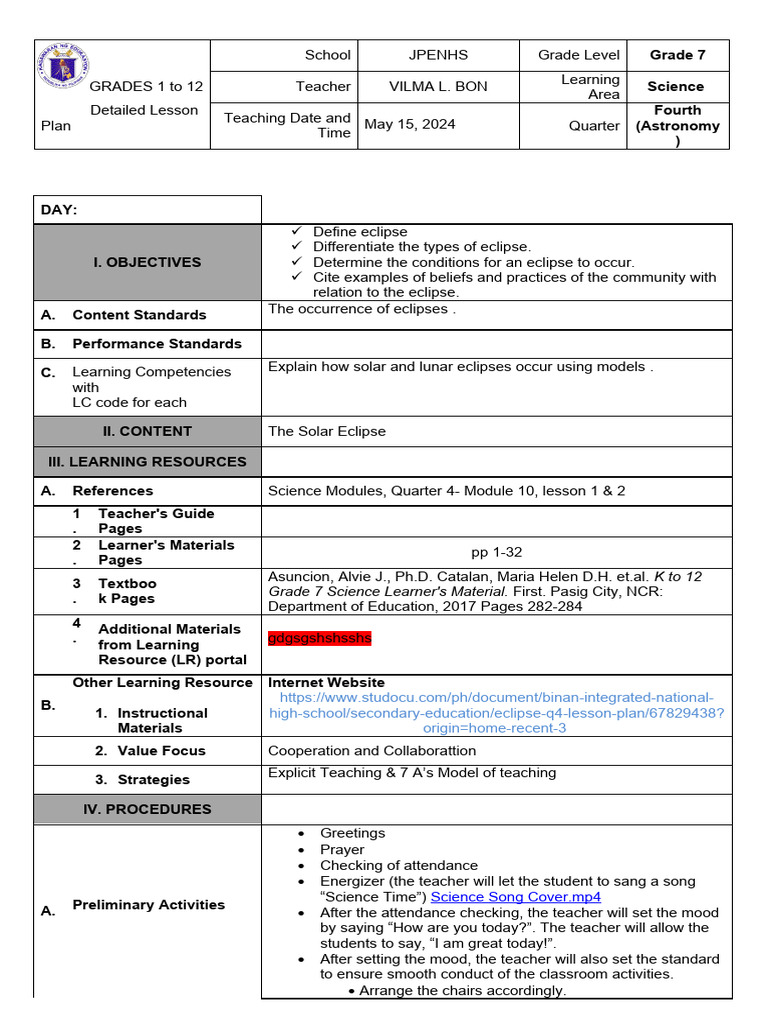 Demo-DLP Astronomy Eclipse | PDF | Solar Eclipse | Eclipse