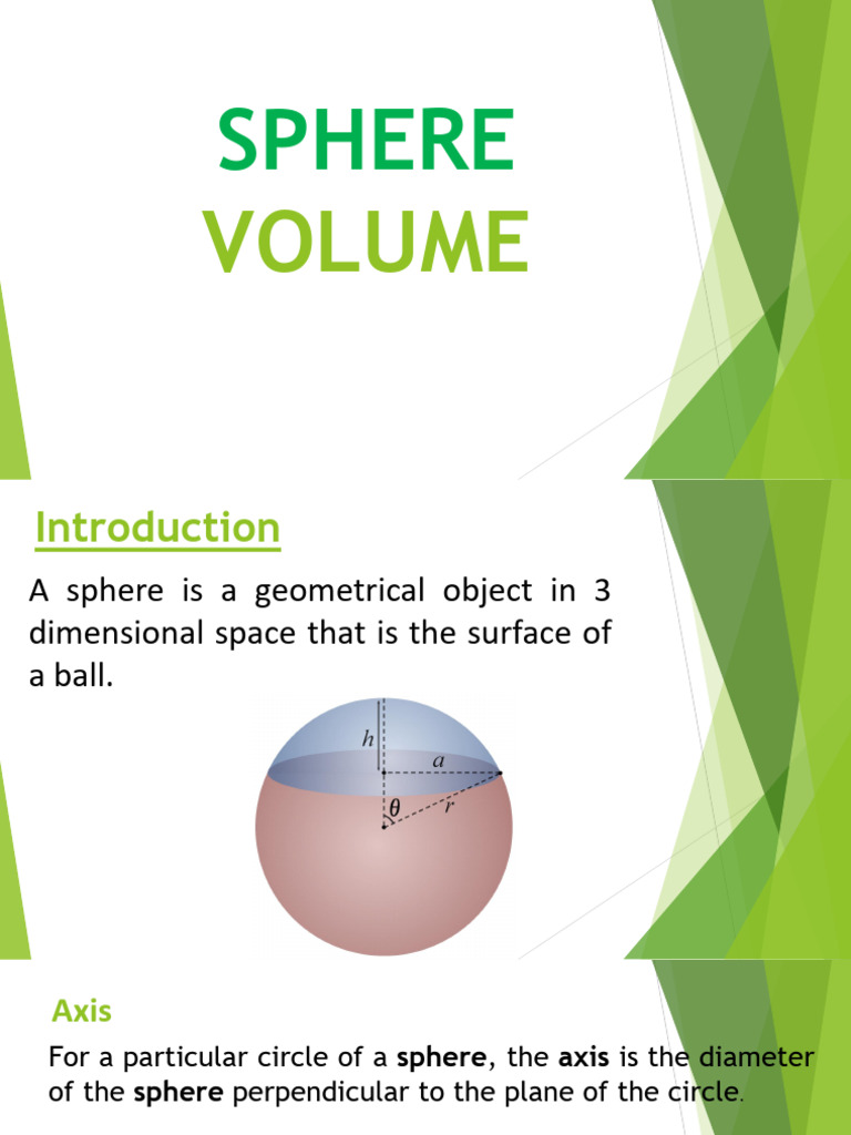 Volume - Sphere and Hemisphere | PDF | Sphere | Geometric Objects