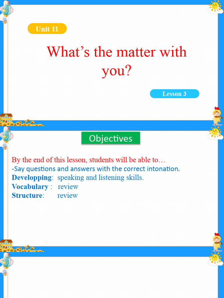 Unit 11 Whats The Matter With You Lesson 3 | PDF | Medical Specialties ...