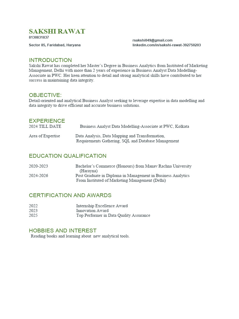 Future CV | PDF | Career & Growth