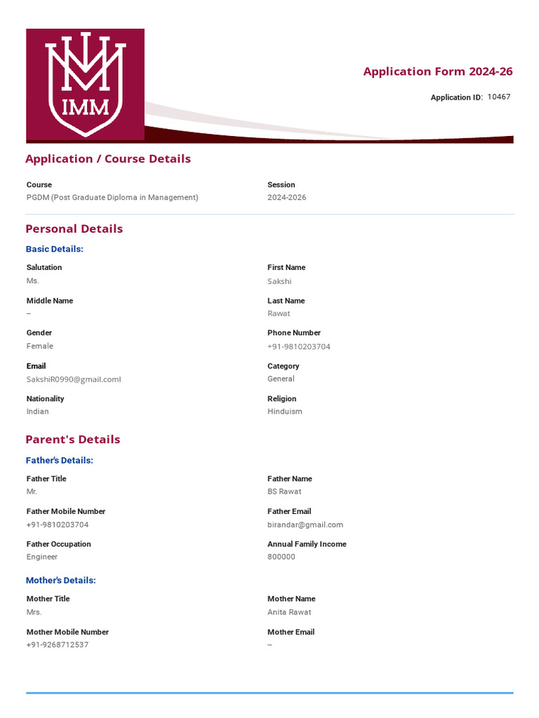 Application Form PDF URL - Application PDF | PDF | Educational Stages | Qualifications