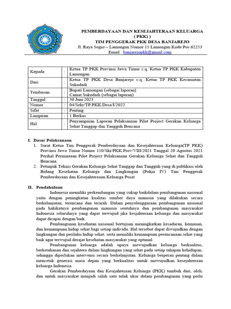LAPORAN PILOT PROJECT 2023 | PDF