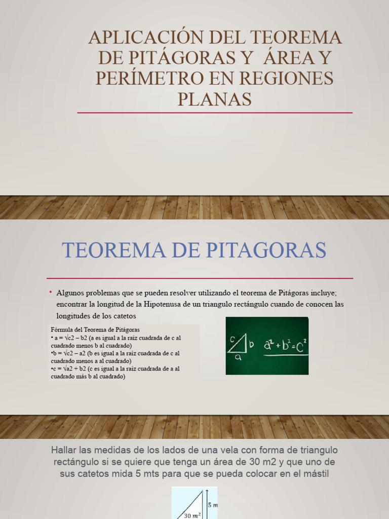 Teorema de Pitagoras - Area y Perimetro | PDF
