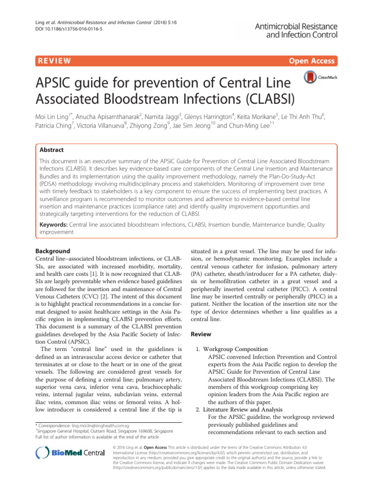 19 【医脉通】2016+APSIC指南：预防中心静脉导管相关性血流感染 | PDF | Medical Specialties | Medicine