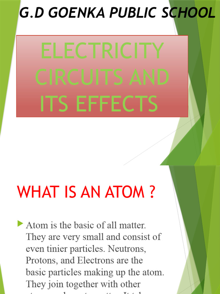 Understanding Atoms and Electric Circuits | PDF | Electric Current ...