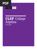 CLEP College Algebra Practice Test | PDF
