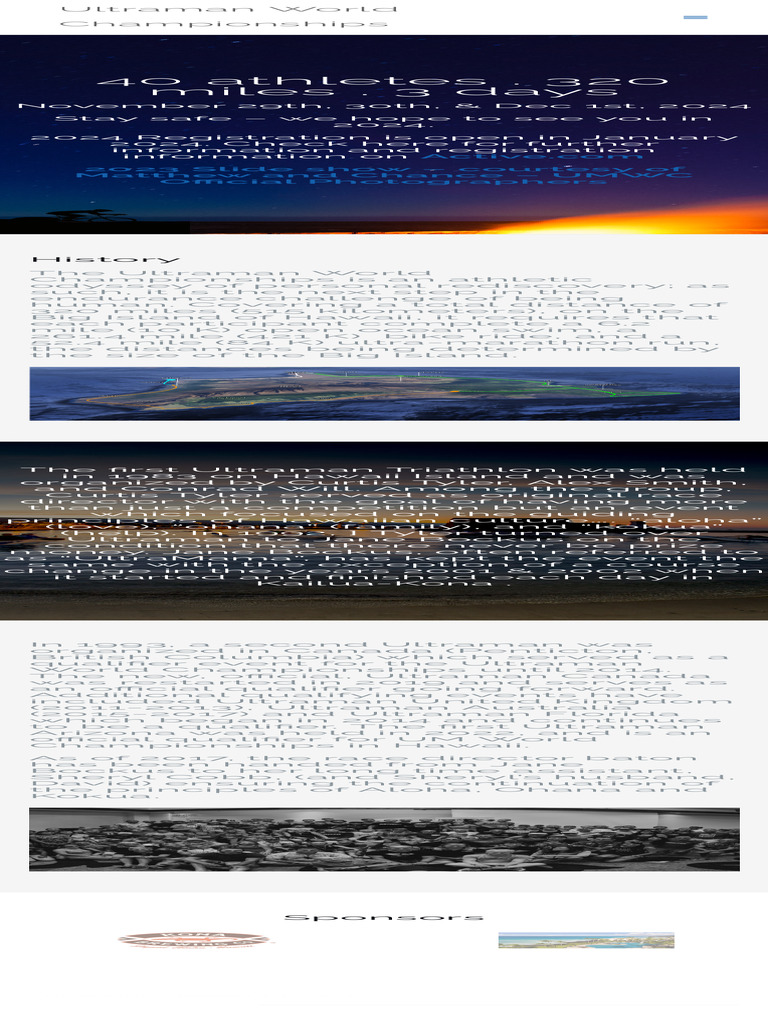 Ultraman World Championships - The Greatest Race | PDF | Triathlon ...