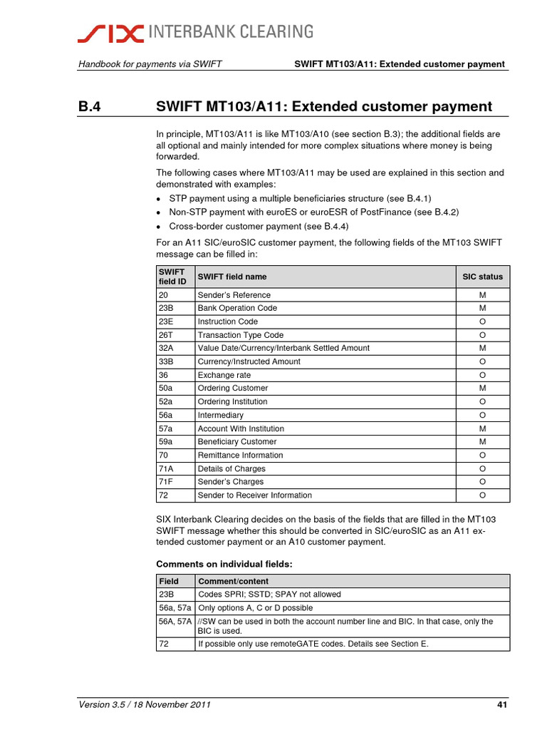 SWIFT Handbook Pages 11 | PDF | Payments | International Finance