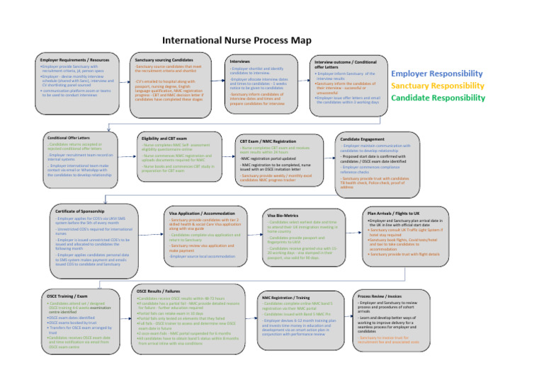 International Nurse Process Map 22 | PDF | Travel Visa | Recruitment