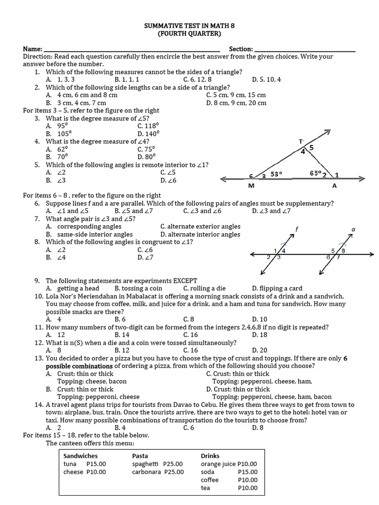 Summative 2 Fourth Quarter | PDF