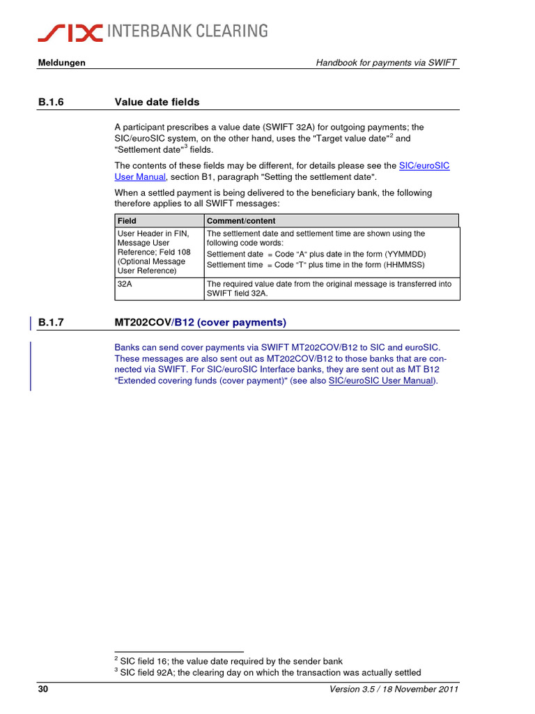 SWIFT Handbook Pages 30 | PDF