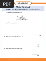 Year 8 Math's Worksheet Angles PDF | PDF | Triangle | Triangle Geometry