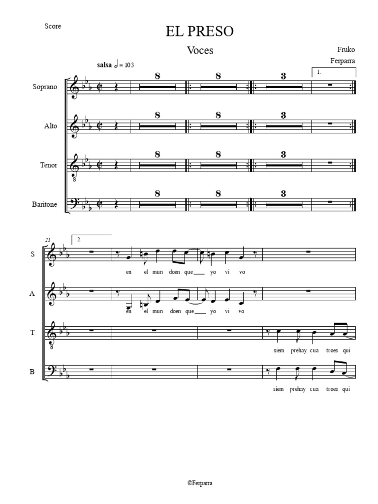 El Preso Voces PDF | PDF