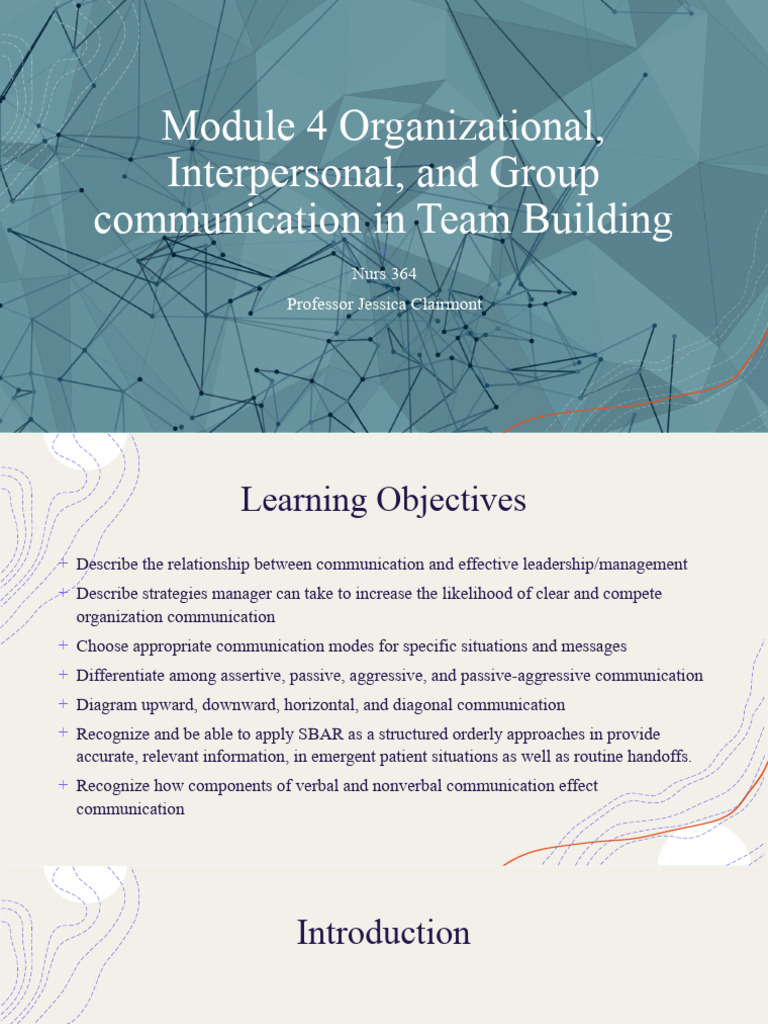 Organizational, Interpersonal, and Group - Nursing Leadership 1 | PDF ...