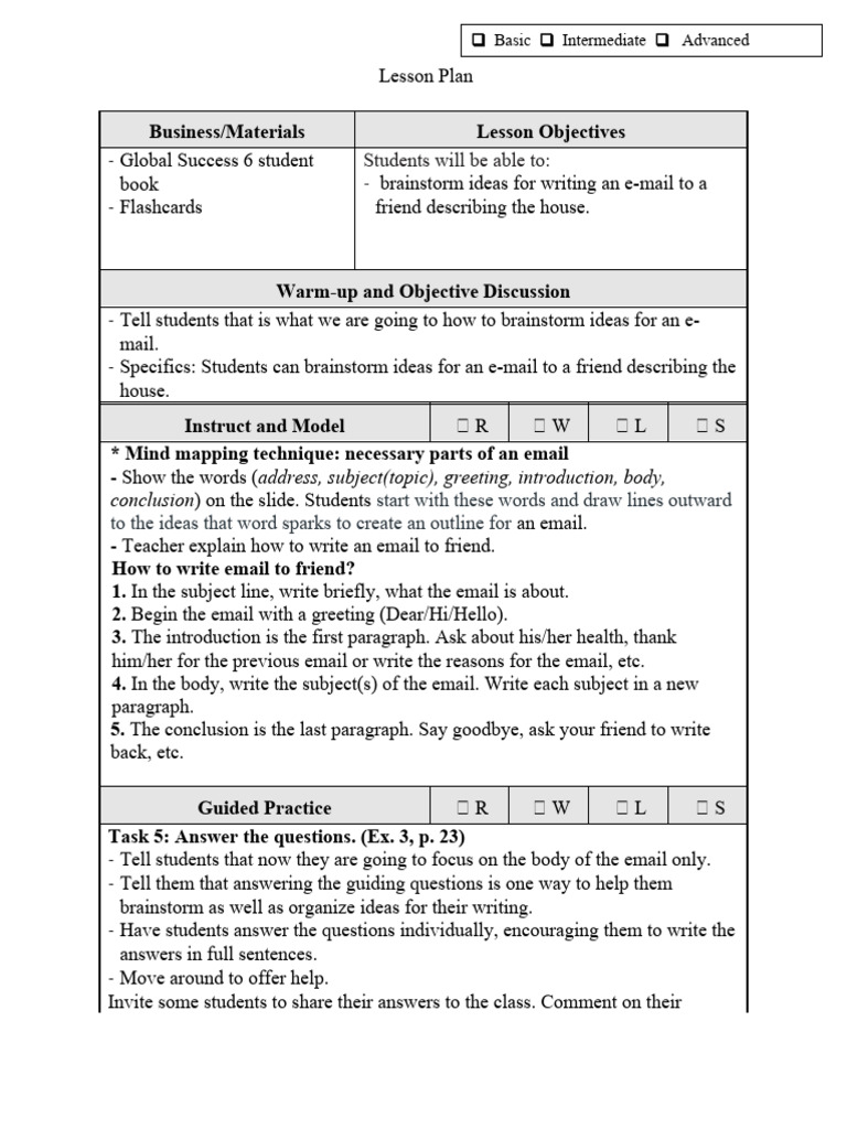 Lesson Plan For Brainstorming | PDF | Brainstorming | Lesson Plan